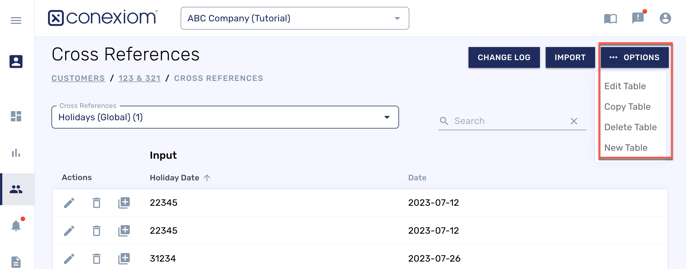 Creating a New Cross-Reference Table